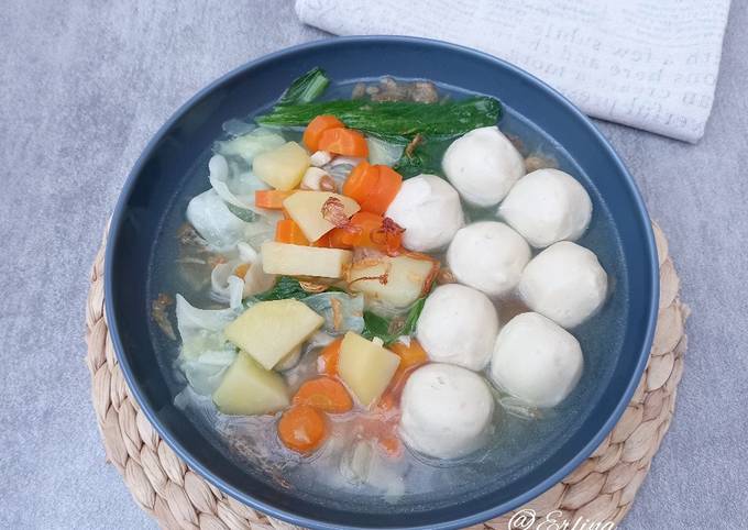 Resep Sup Bakso Ikan oleh Erlina - Cookpad