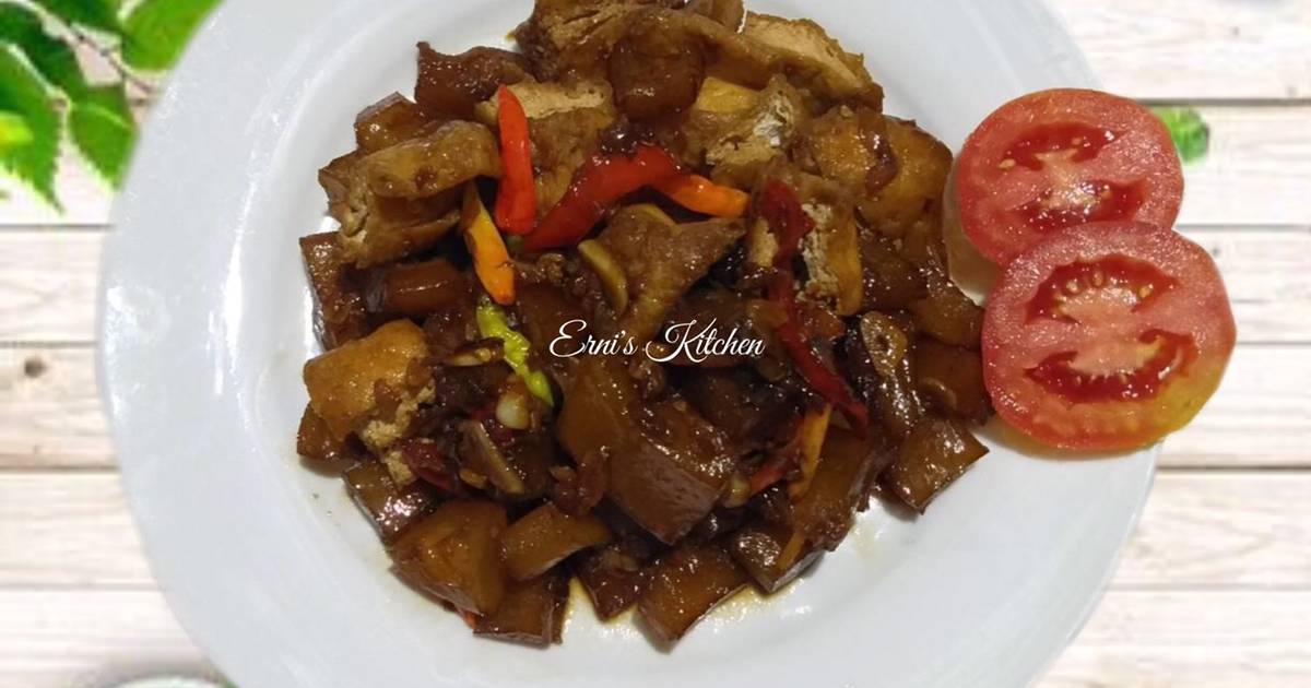 Resep Oseng Kulit Sapi (cecek) dan Tahu oleh Erni's Kitchen (RK) - Cookpad