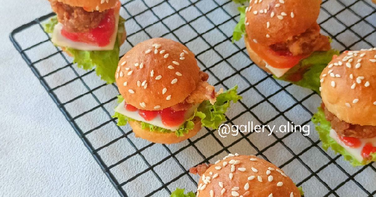 Resep Mushroom Burger Bite/ Burger Jamur Mini oleh Ken - Cookpad