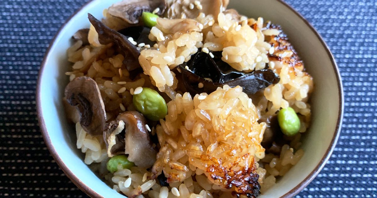 Dried Mushroom ‘Okowa’ Glutinous Rice Recipe by Hiroko Liston - Cookpad