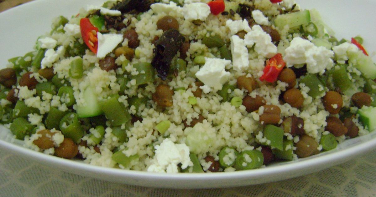 Couscous & French Beans Salad With Chickpeas & Cucumber Recipe by ...