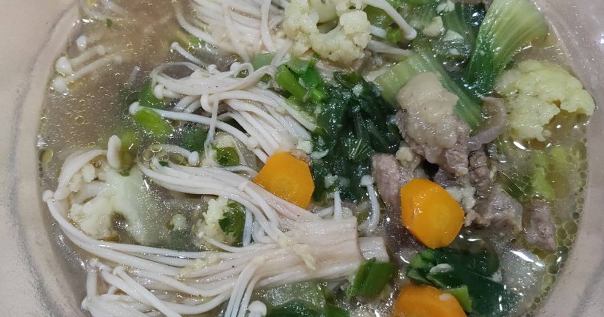 21 resep sop daging enoki enak dan mudah - Cookpad
