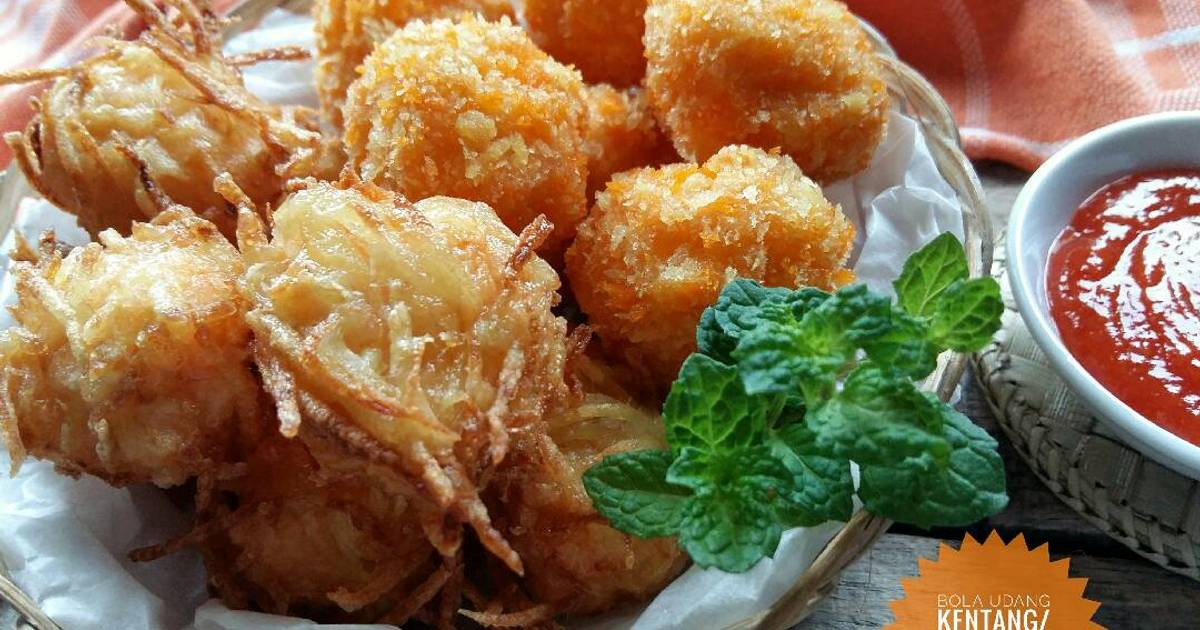 34 resep bola bola kentang halus udang enak dan mudah - Cookpad