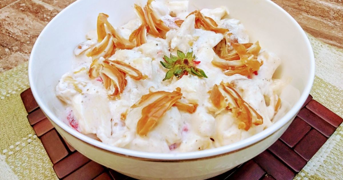 Easy And Quick Cream Fruit Chaat Recipe by Sumreen Farooq - Cookpad