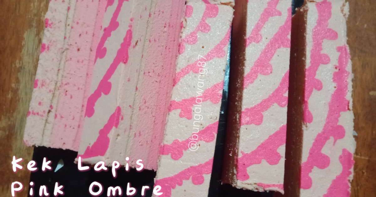 Resipi Kek Lapis Pink Ombre (Strawberi Cheese) oleh Azizah Mansor - Cookpad