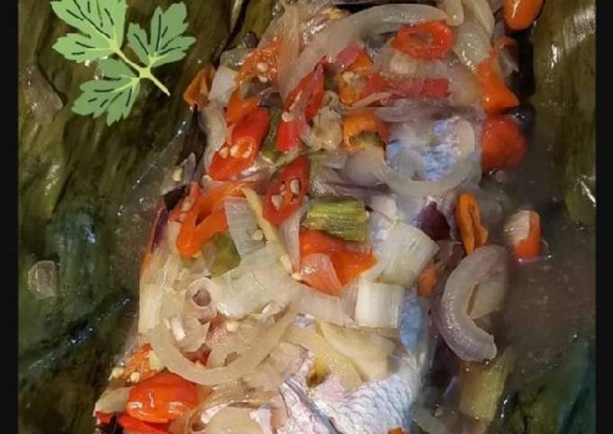 Resep Pepes Ikan Kakap Bumbu Iris oleh Henie Wied - Cookpad
