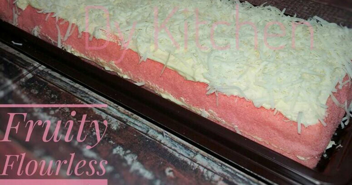Resep Fruity Flourless Layer Cake oleh Deedee - Cookpad
