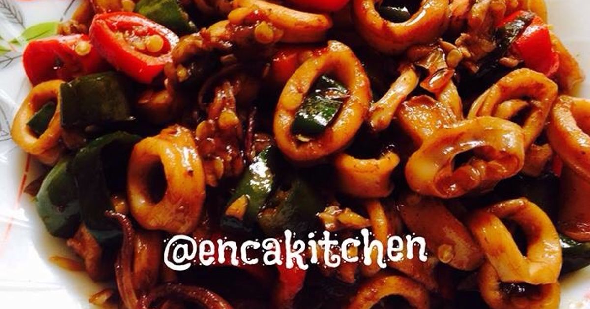 Resep Tumis Cumi Cabe Merah Ijo oleh Fika Septia Deta Fianti - Cookpad