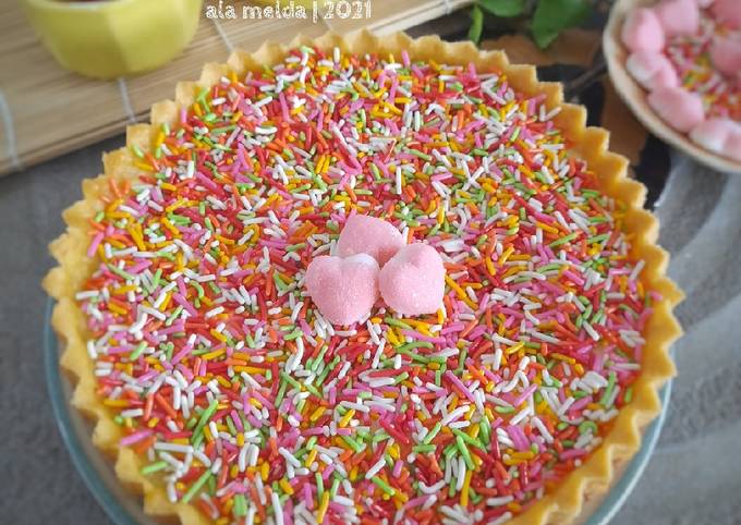 Resep Rainbow Milk Pie oleh melda yanti - Cookpad
