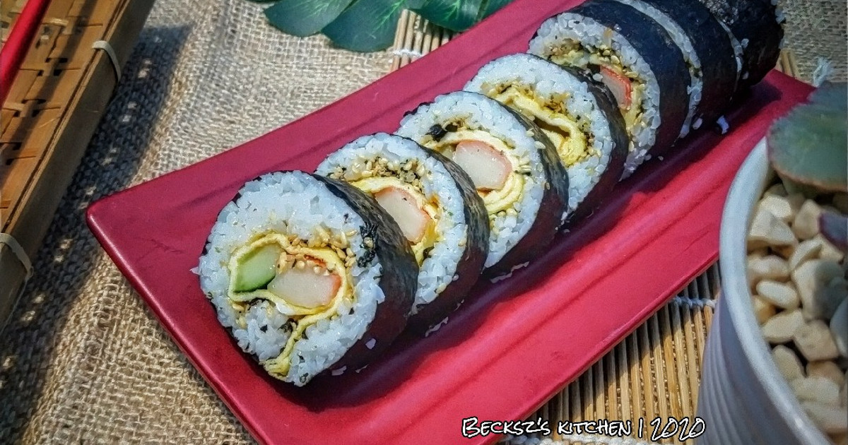 Resep 195. Sushi Minimalis Ala Anak Amak 🥳🥳 oleh Becksz's Kitchen - Cookpad