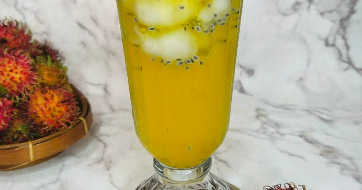 Resep Es Rambutan Selasih oleh Bunda Ela - Cookpad