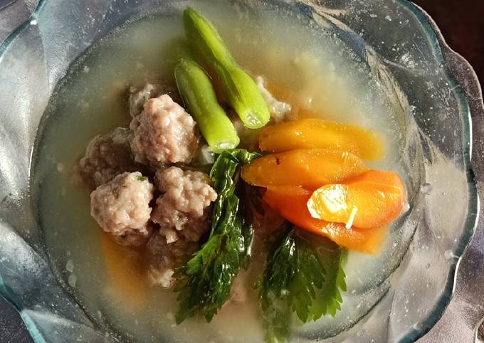 Resep Sop wortel baso sapi (MPASI 11m) oleh elmi rosyida - Cookpad