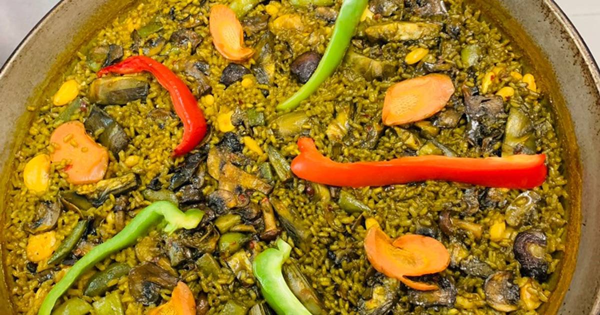 Paella de verduras 😉 Receta de PJ Santiago- Cookpad