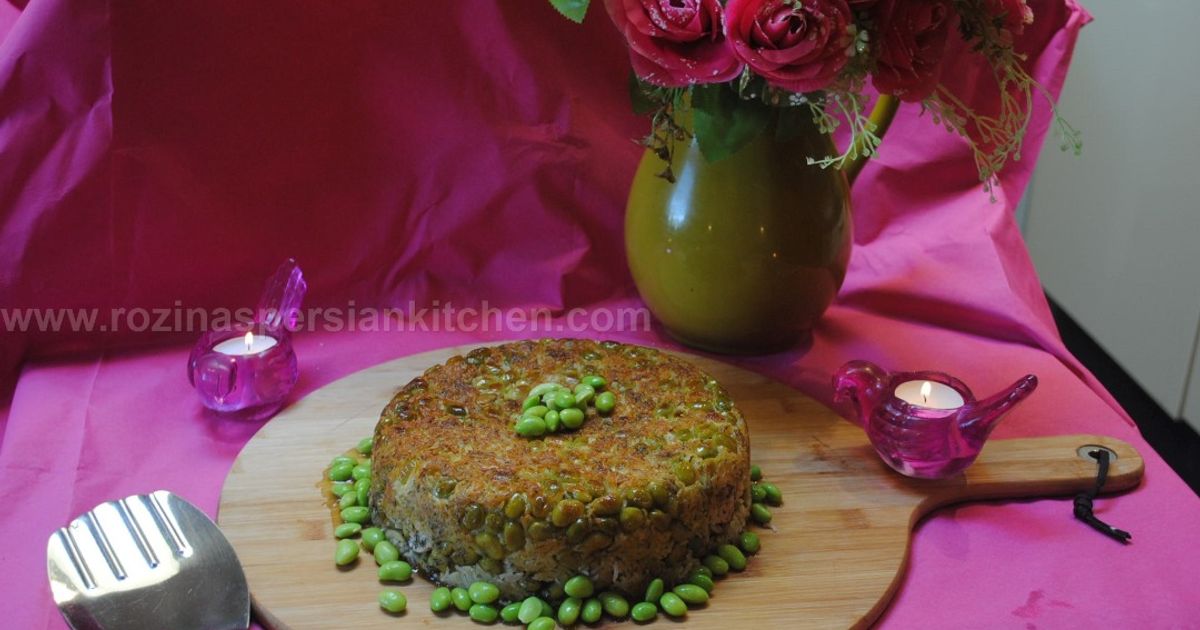 Persian Dill & Broad Beans Rice Cake ته چین شوید باقالی Recipe by ...