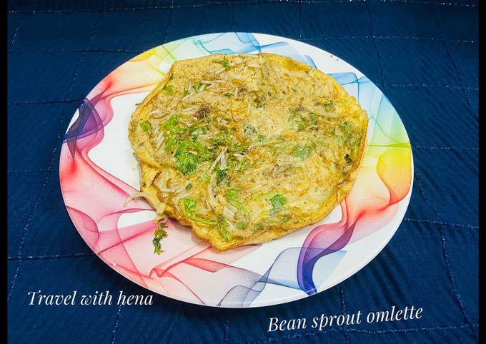 Bean sprout omelette Recipe by Travel with Hena - Cookpad