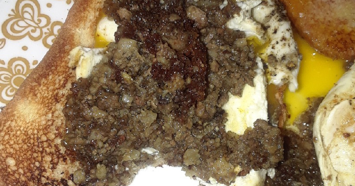 Ring Liver Sausage With Eggs And Toast Recipe by Devilsnew - Cookpad