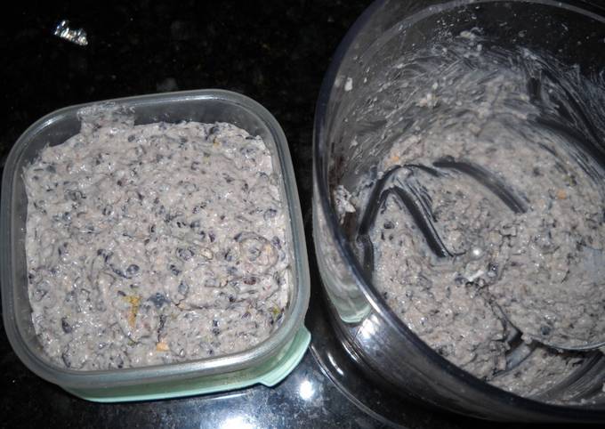 Pastita de porotos negros con queso crema Receta de La profe Luisa- Cookpad