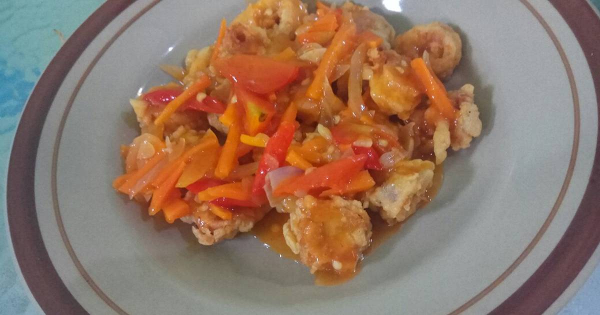 Resep Ayam Tepung Saus Asam Pedas Manis Oleh Risqi Setiani Cookpad