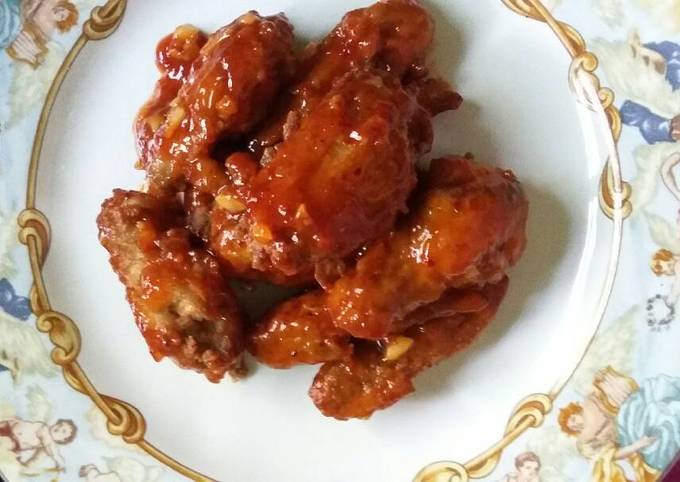 Resep Sayap Ayam Pedas ala Ricis Fire Wings oleh mamakoko - Cookpad
