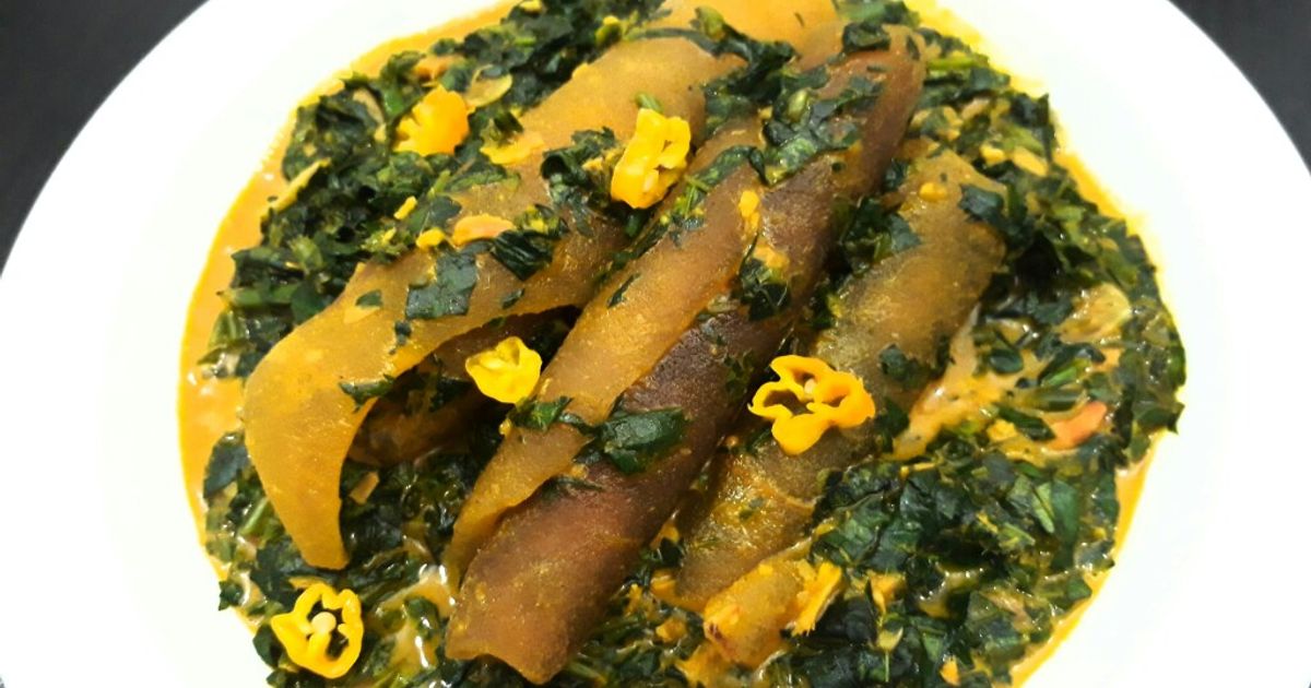 Ofo Soup With Pomo Recipe by Udoka Anyanwu - Cookpad