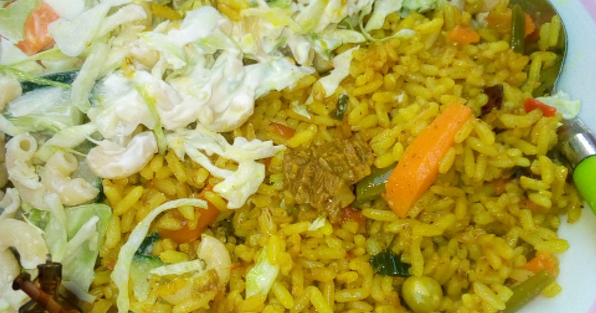 Jallop Rice With Pasta Salad Recipe by T_Cool_Snacks_And_More - Cookpad