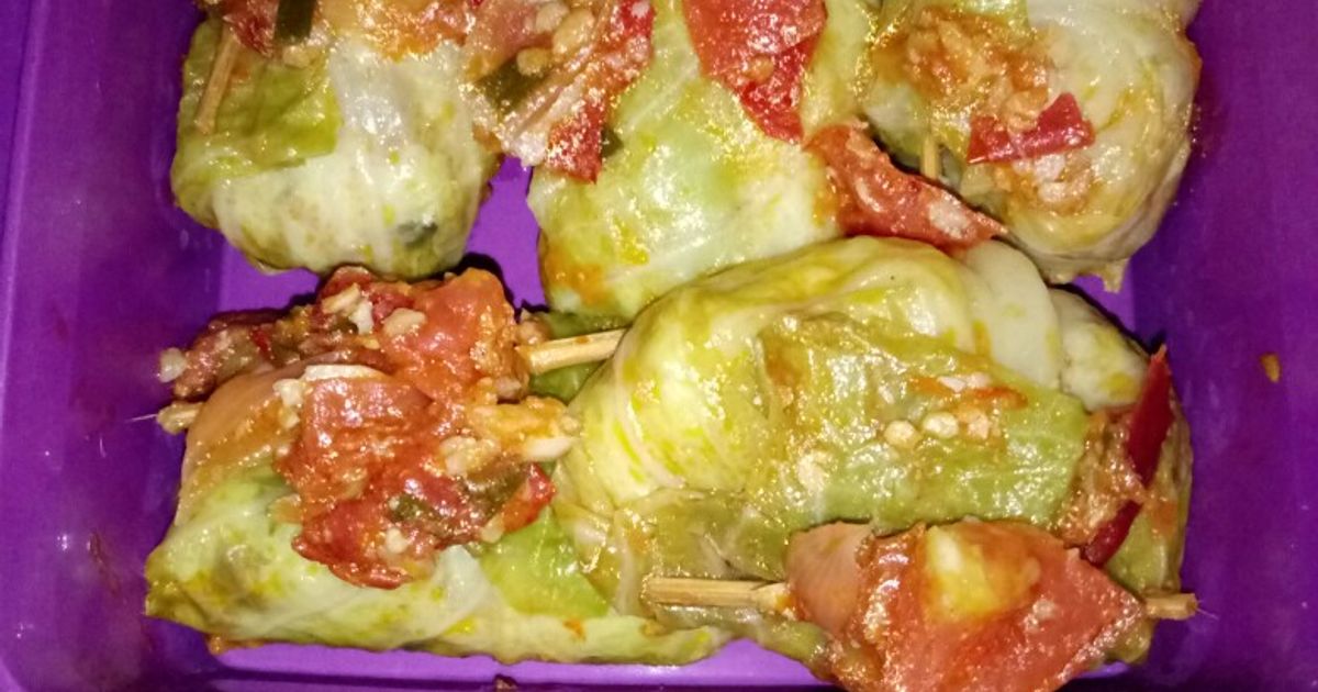 Resep steam kubis nasi daging rumahan enak dan mudah - Cookpad