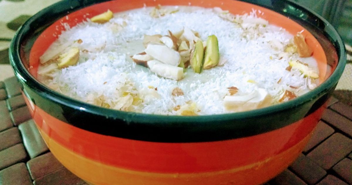 Rice Pudding (Instant Badam Firni) Recipe by Sumreen Farooq - Cookpad