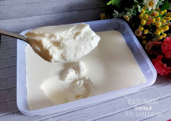 Resep Plain Yoghurt Homemade oleh Evida Kartini - Cookpad