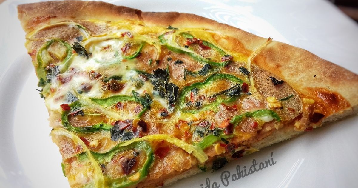 Pizza Sin Queso Receta de Comida Pakistaní 🍜