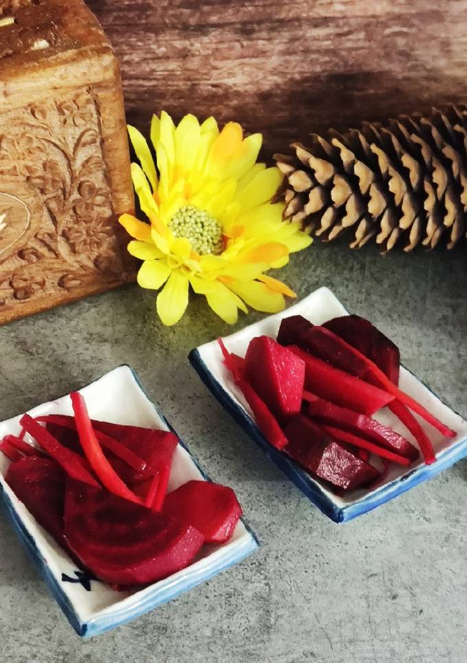 Pickles de betteraves crues, radis red meat et carottes de Sagesse ...