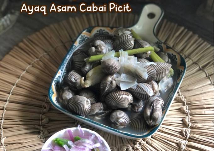 Resipi Kerang Rebus Ayaq Asam Cabai Picit oleh Salina Jalaludin - Cookpad