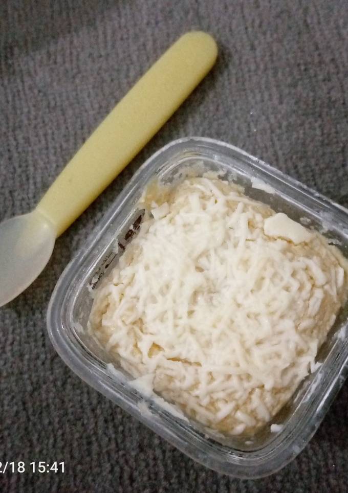 Resep 64. Mpasi 8+ | Bubur ketela putih, telur, keju 🍠🥚🧀 oleh Bunda ...