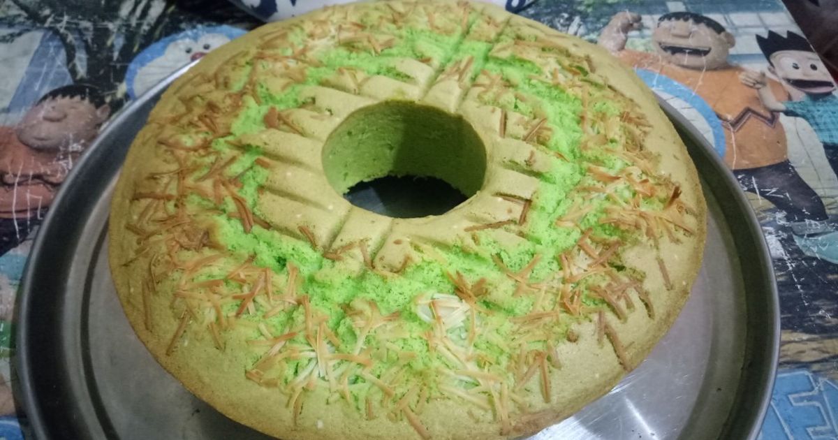 Resep 3 cake pandan cheese rumahan enak dan mudah - Cookpad