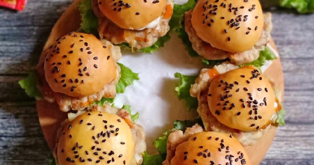 Resep mini burger homemade rumahan enak dan mudah - Cookpad
