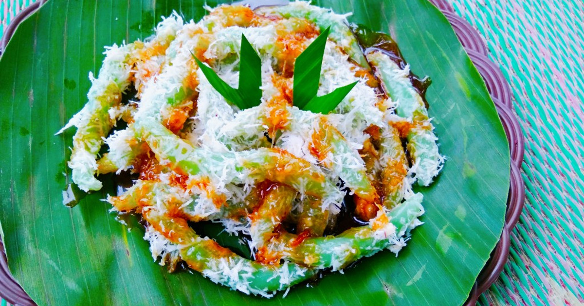 Resep Cenil Pandan Saus Gula Merah oleh DaruDewi - Cookpad