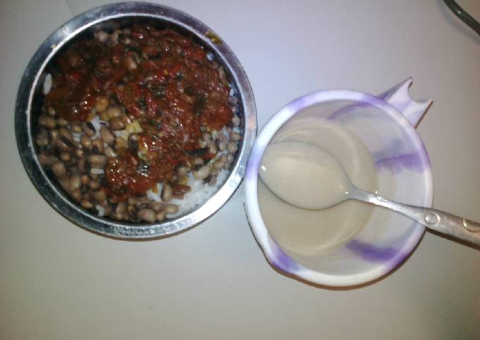 Shinkafa da wake da kunun tsamiya Recipe by JIDDA - Cookpad