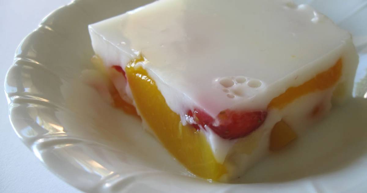 Milk Fruit Kanten Recipe by Hiroko Liston - Cookpad
