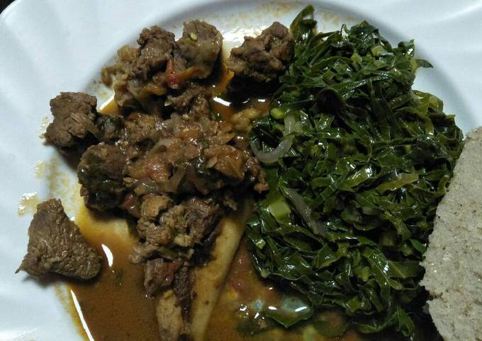 Stewed beef with greens Recipe by Winnie Aducxer - Cookpad