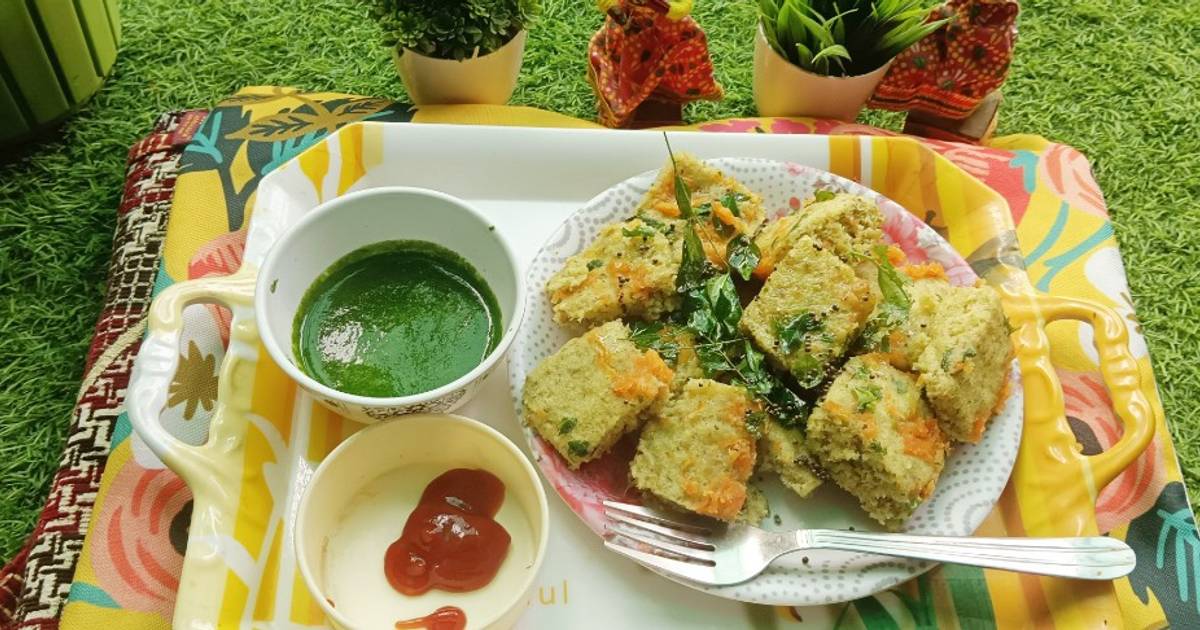 Green moong daal stamed Dhokla recipe 😋 Recipe by Mrs Singh kitchen ...