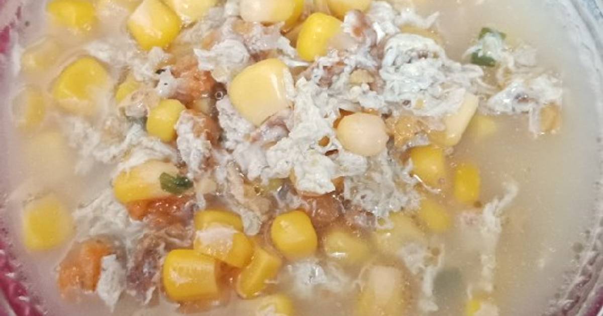 Resep Sup Telur Kepiting Jagung #alamami oleh Wiwid Mayasari - Cookpad