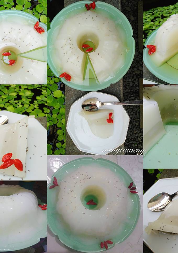 Resep Pudding Klamud Naco (Kelapa Muda Nata de coco) oleh Wenyta - Cookpad