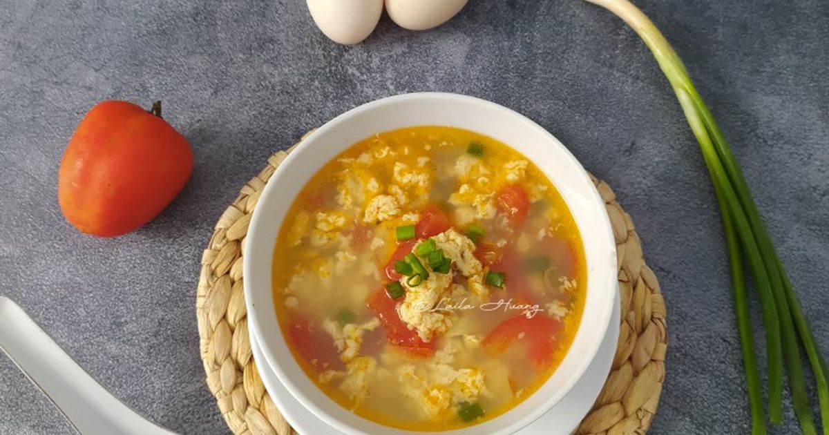 Resep sup tomat telur tanpa minyak rumahan enak dan mudah - Cookpad