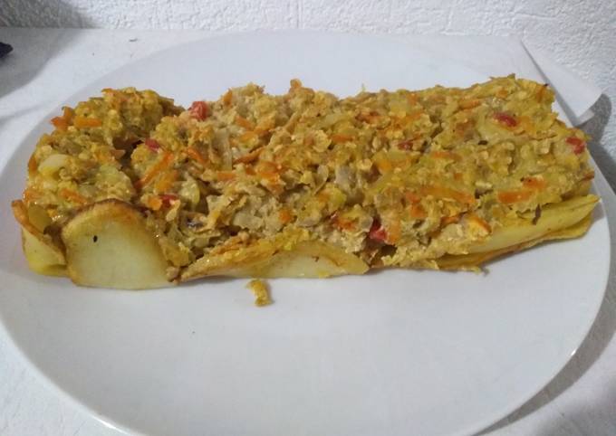 Tarta con base de papa Receta de Paz Viano- Cookpad