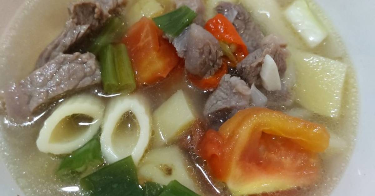 Resep Sup Daging Macaroni oleh Cicilia Kadia - Cookpad