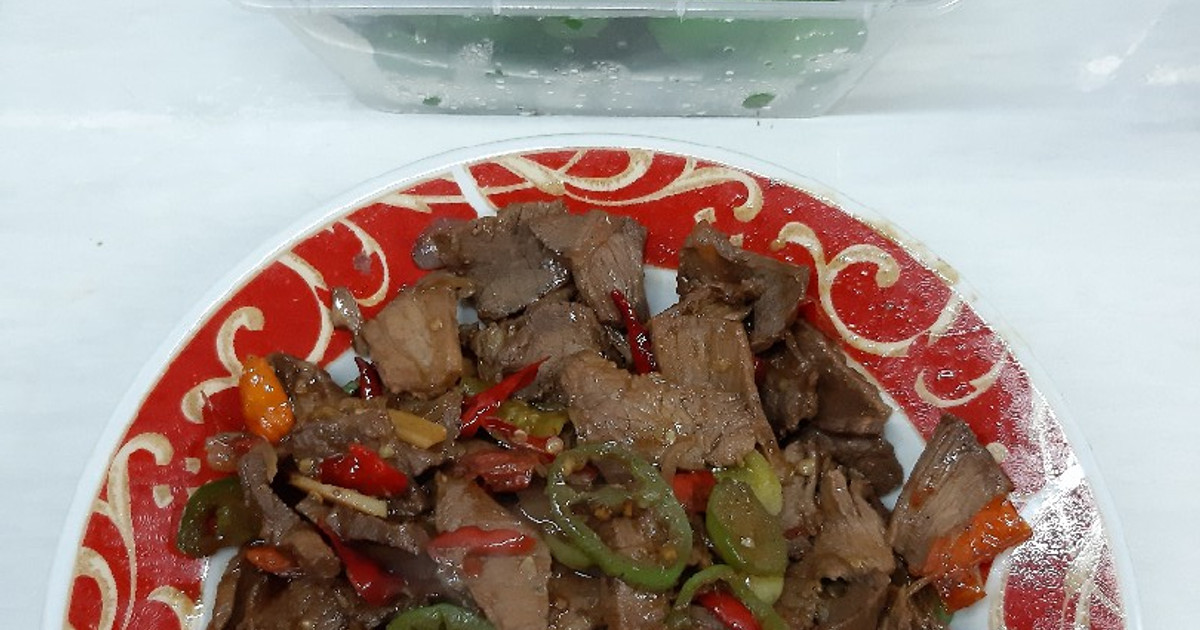 Resep Tumis Daging Cabe Gendot oleh Mommy.Keen&Kal - Cookpad