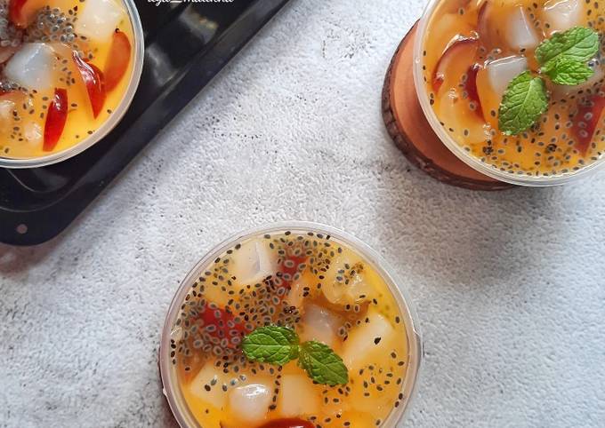 Resep Puding Sutera Coktail dengan orange squash oleh Riya Malikha ...