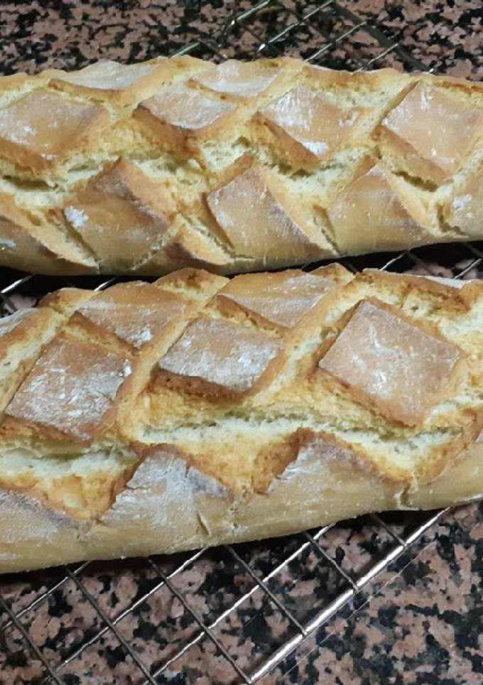 Barra de pan crujiente de "picos" Receta de Jose Carlos Sanchez- Cookpad