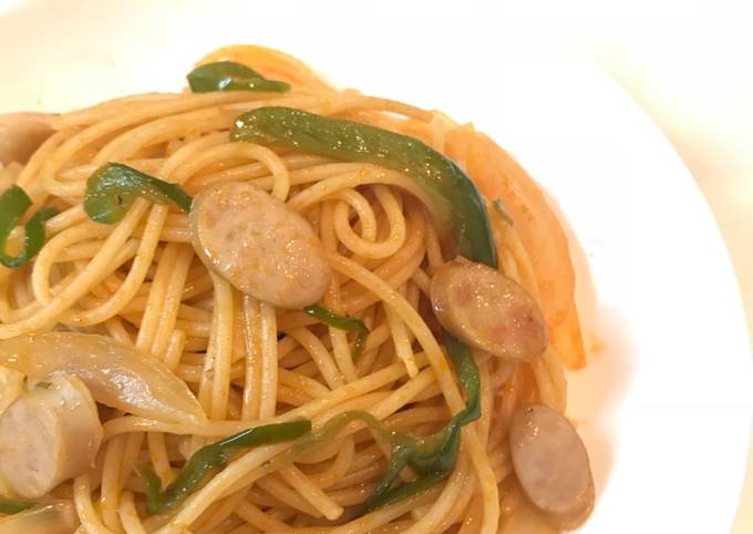 Resep Simple Japanese Napolitan Spaghetti 🍝 oleh Akari Papa - Cookpad