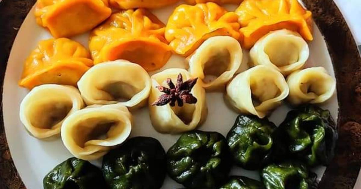 Tri Colour Momos Recipe by Suchitra S(Radhika S) - Cookpad