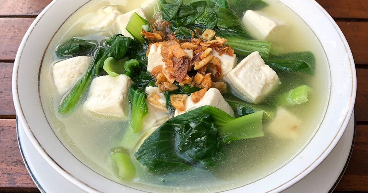 Resep sup tahu putih pokcoy rumahan enak dan mudah - Cookpad